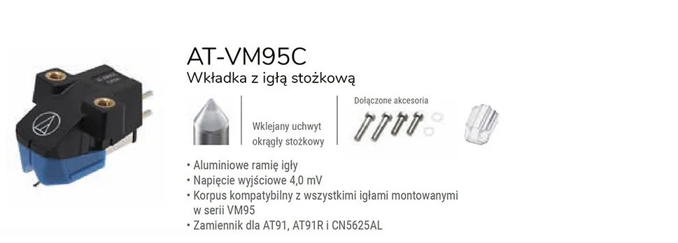 Audio-Technica AT-VM95C. Wkładka gramofonowa.
